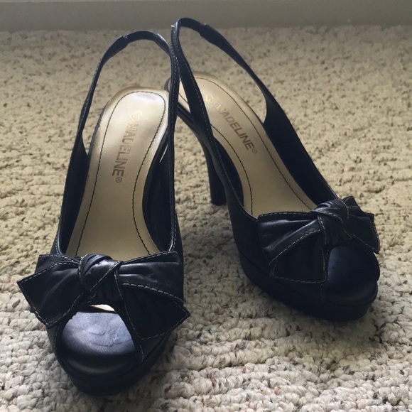 Madeline | Shoes | Madeline Black Slingback High Heels | Poshmark